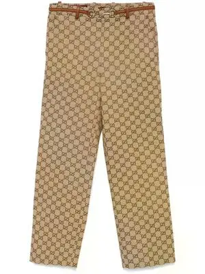 GUCCI GG-Canvas Horsebit Trousers