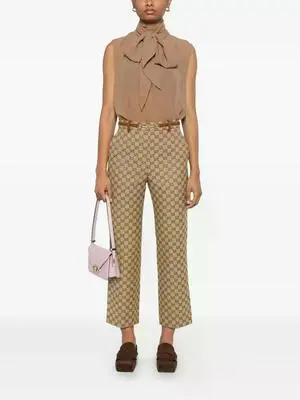 Gucci Gg-canvas Horsebit Trousers