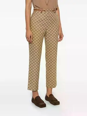 Gucci Gg-canvas Horsebit Trousers