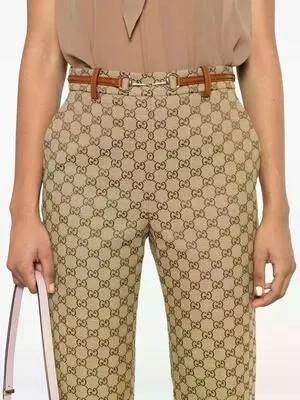 Gucci Gg-canvas Horsebit Trousers