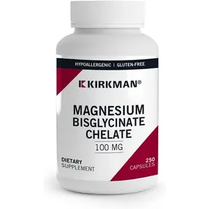 KIRKMAN PROFESSIONAL Magnesium Glycinate Bio-max Series Hypoallergenic 250 Capsules - One-color