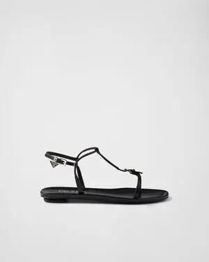 Prada Flat Leather Sandals