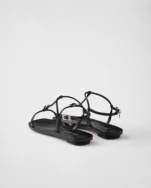 Prada Flat Leather Sandals