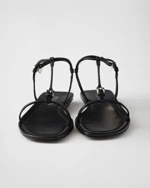Prada Flat Leather Sandals