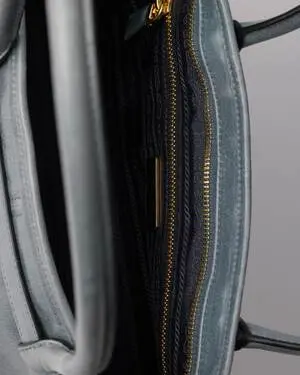 Prada Bonnie Large Leather Handbag - Blue
