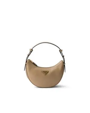 Prada Arqué Small Leather Shoulder Bag - Neutral