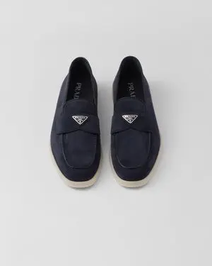 Prada Suede Loafers - Blue