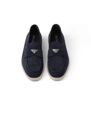Prada Suede Loafers - Blue