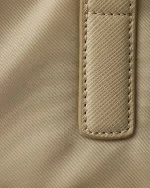 Prada Re-edition 1978 Large Re-nylon And Saffiano Leather Tote Bag - Neutral
