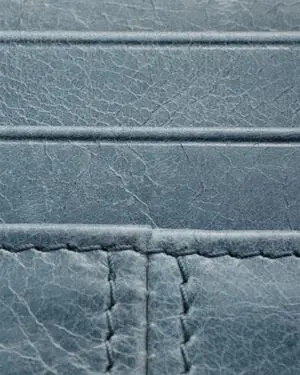 Prada Leather Card Holder - Blue