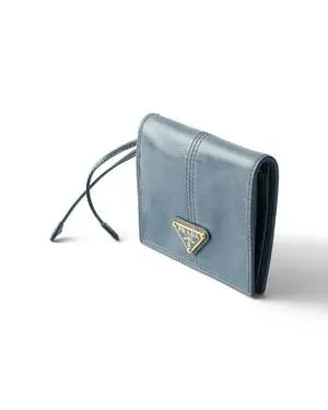 Prada Small Leather Wallet - Blue