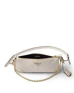Prada Re-edition 2002 Leather Shoulder Bag - White