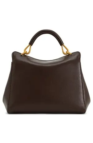 Jw Pei Lucia Faux Leather Top Handle Bag - Dark Brown