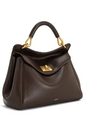 Jw Pei Lucia Faux Leather Top Handle Bag - Dark Brown