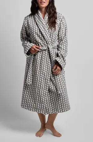 PARACHUTE Mosaic Organic Cotton Robe Moss And Dusk