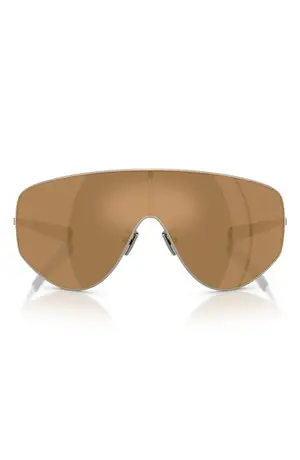 Moncler 45mm Pilot Sunglasses - Matte Bronze / Mirror Brown