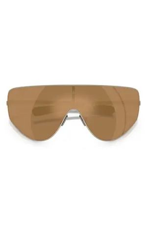 Moncler 45mm Pilot Sunglasses - Matte Bronze / Mirror Brown