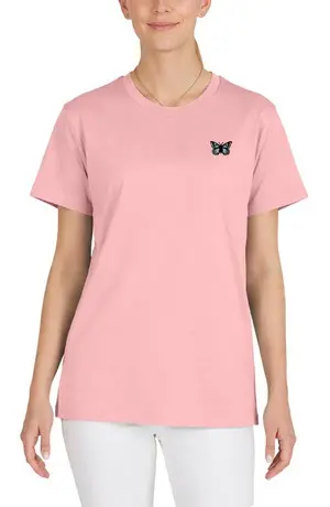 DALIX Butterfly Relaxed T-shirt - Pink