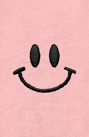 DALIX Smile Face Jersey T-shirt - Pink