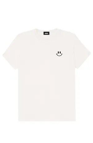 DALIX Smile Face Tee - Vintage White