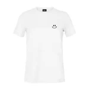 DALIX Dalix Smile Face Jersey T-Shirt White