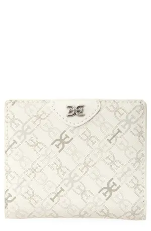 Sam Edelman Harper Monogram Faux Leather Bifold Wallet - White