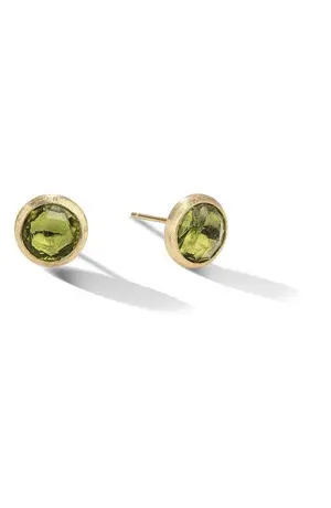 Marco Bicego Jaipur Peridot Stud Earrings Yellow Gold/peridot