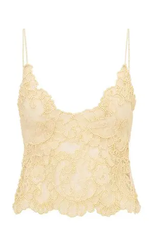 LoveShackFancy Svetlana Lace Tank Top