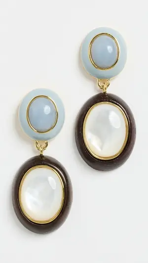 LIZZIE FORTUNATO Papaya Pearl Earrings