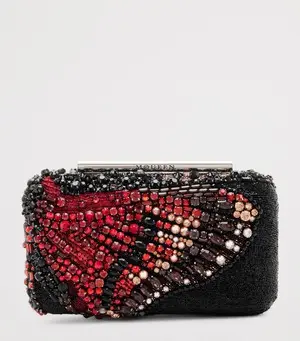 Alexander McQueen Embellished T-bar Box Clutch
