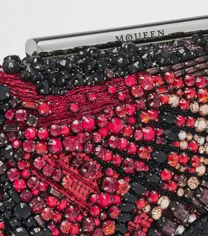 Alexander McQueen Embellished T-bar Box Clutch