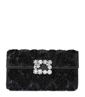 ROGER VIVIER Satin Efflorescence Clutch