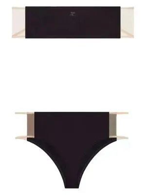 COURREGES Illusion Bikini Set - Black