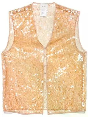 ALYSI Sequin-embellished Top - Yellow