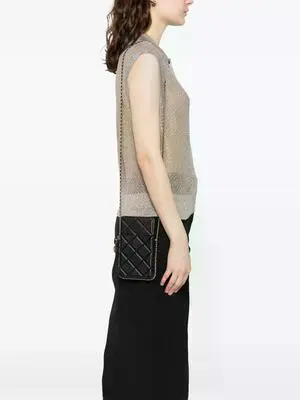 Tory Burch Fleming Phone Crossbody Bag - Black