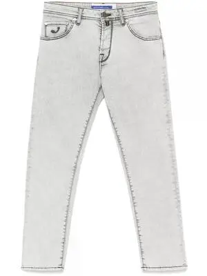 Jacob Cohen Logo-embroidered Jeans - Grey