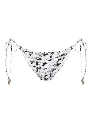 Tory Burch Printed Tie-side Bikini Bottoms - White