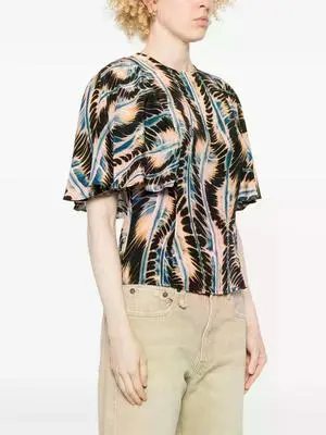 Ulla Johnson Ada Printed Blouse - Brown