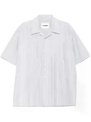JIL SANDER Short-sleeved Striped Shirt - Grey
