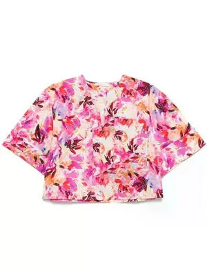 Ulla Johnson Suri Floral Blouse - Pink