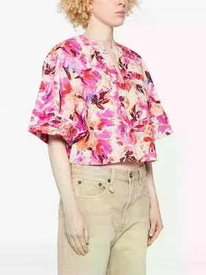 Ulla Johnson Suri Floral Blouse - Pink
