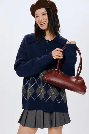 MELIE BIANCO Dakota East West Shoulder Bag - Burgundy