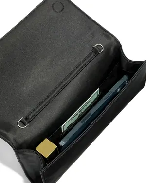 Alexis Bittar Crystal Curve Side Handle Clutch - Black