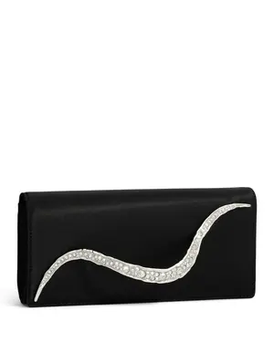 Alexis Bittar Crystal Curve Side Handle Clutch - Black
