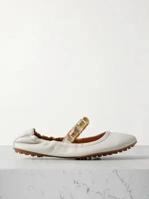 TOD'S Tod's Ballerina Leather Flats Neutrals
