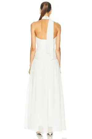 NICHOLAS Arella Chiffon Halterneck Gown - Ivory