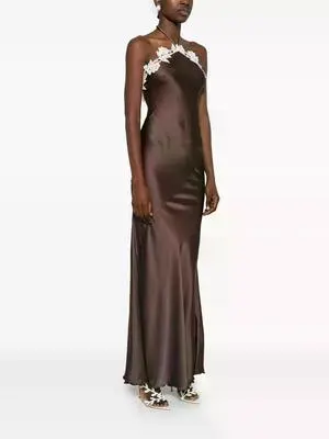 Patrizia Pepe Logo-pendant Maxi Dress