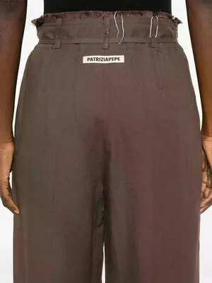 Patrizia Pepe Frayed Wide Leg Trousers