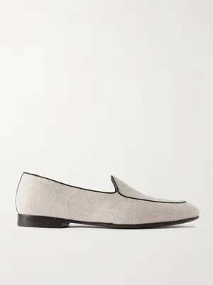 Manolo Blahnik Trimmed Loafers