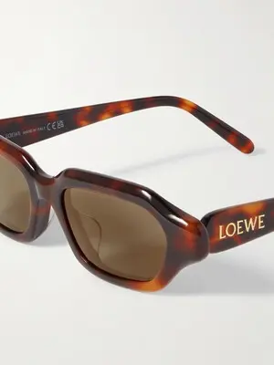 Loewe Rectangular Acetate Sunglasses - Tortoiseshell